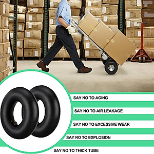 4.10/3.50-4" Replacement Tire Inner Tubes, 2 Pack Heavy Duty 4.10 3.50-4/410/350-4 Tube with Bent Valve Stem for Wheelbarrows, Lawn Mowers, Hand Trucks, 4" Cart, Tractors, Golf Cart, Dolly, Trailers