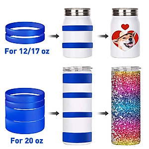 Silicone Bands for Sublimation Tumbler - 8Pcs 2 Sizes, 2 Pcs Heat Gloves for Sublimation, 1 Piece Heat Tape for Sublimation, Sublimation Accessories and Supplies