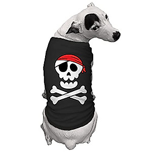 Pirate Skull & Crossbones - Dog Shirt (Black, X-Small)