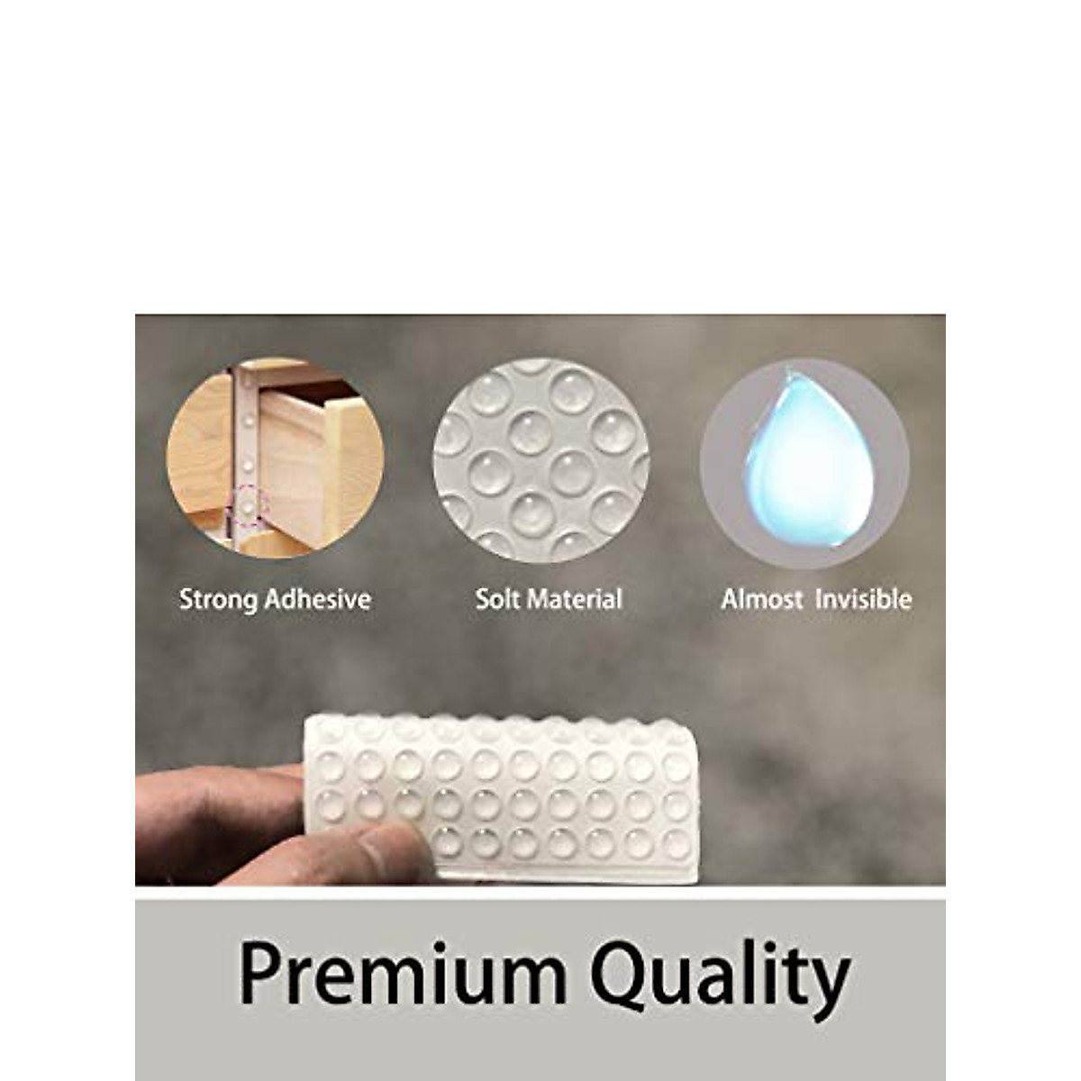 Cabinet Bumpers Tiny Drawer Bumpers Pads ，Self-Adhesive Clear Rubber Dots Feet Tiny Bumpons for Furniture Table Laptop 200 PCS