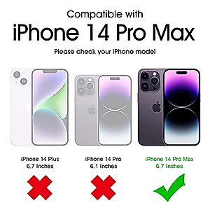 Casus Shockproof Translucent Matte Hard Back Cover with Soft Silicone Grip Frame Slim Thin Designed for iPhone 14 Pro Max Case (2022) - Red|Black