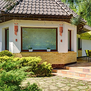 2 Pieces Bamboo Wind Chimes Outdoor 30 Inches Wooden Wind Chimes Classic Zen Rustic Wind Chimes Deep Tone for Patio Garden Home Outdoor Decor