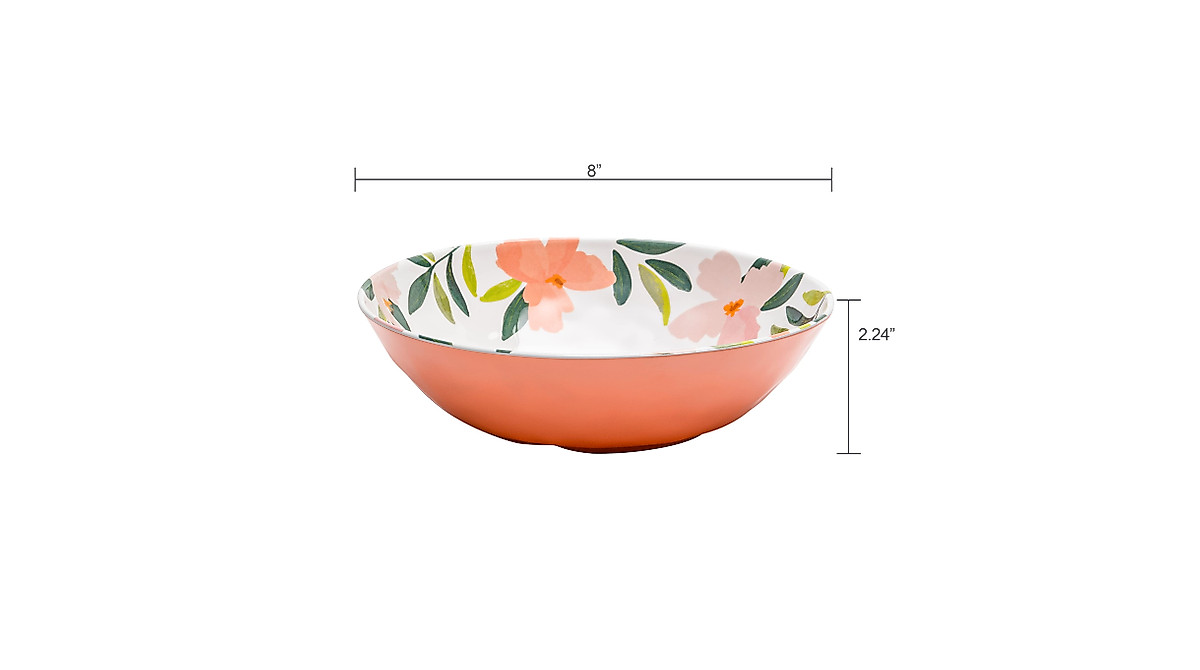 Zak Designs Blossom Apricot Dinnerware Set - 12 Pieces