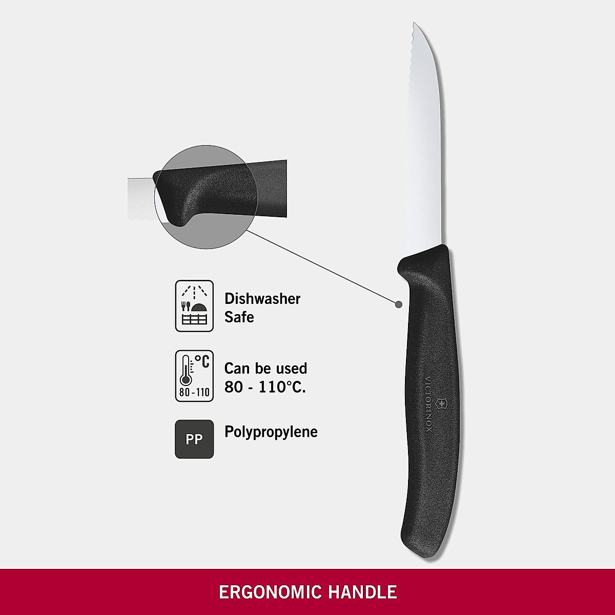 Victorinox Swiss Classic 3 1/4 inch Wavy Black Paring Knife, 3.1 inches, 6.7433
