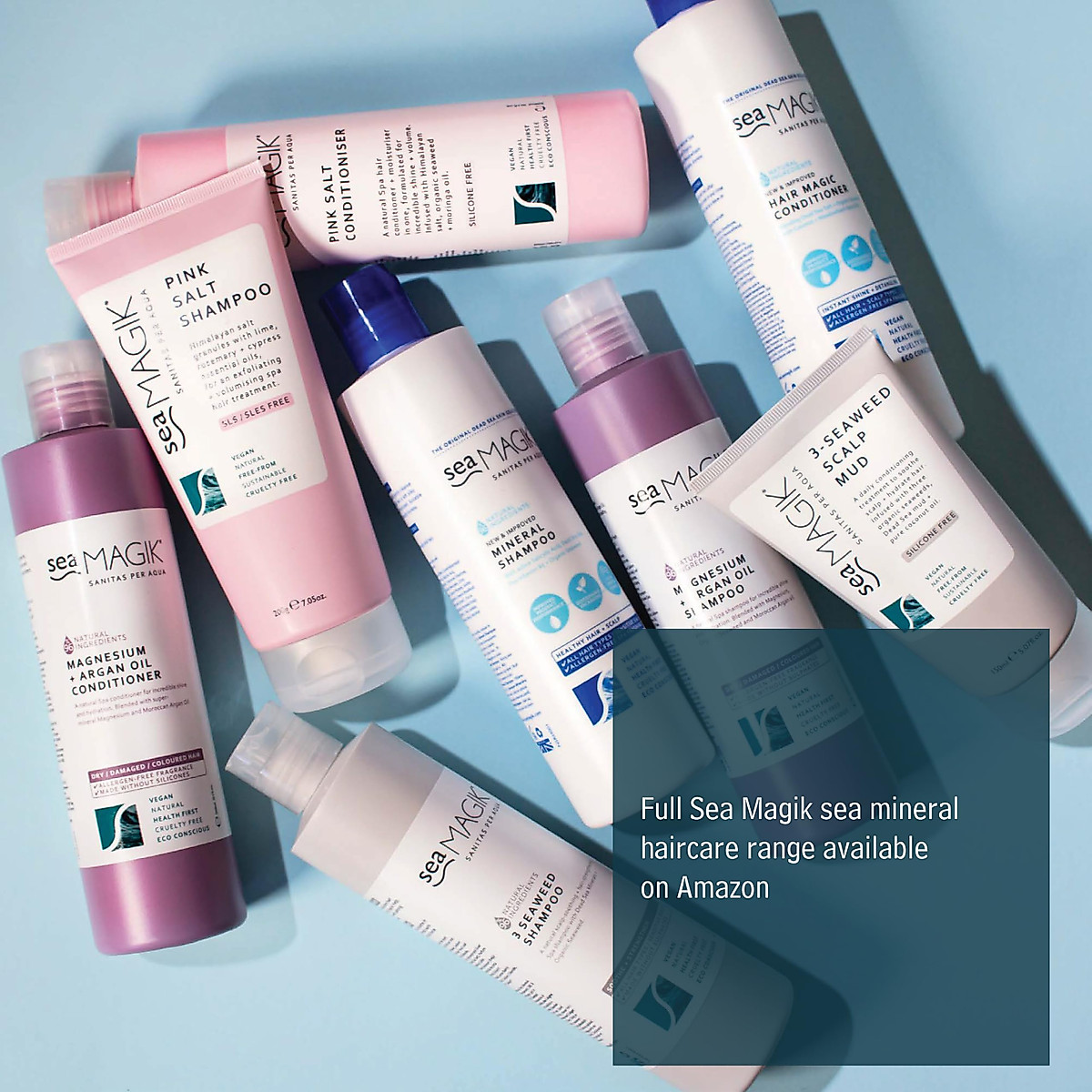 Sea Magik Mineral Shampoo 10.14fl oz - Sulfate Free Shampoo with Organic Seaweed/ 100% Vegan/ Sustainable Packaging