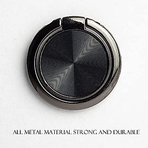 [2 Packs] CD Textures Cell Phone Ring Holder Stand, 360 Degree Rotation Finger Ring Kickstand with Polished Metal Phone Grip for Magnetic Car Mount, Smartphone Accessories