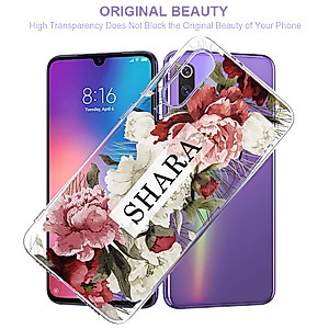 Suhctup Case Compatible with Xiaomi Pocophone F1 Silicone Case Transparent Drawings Design TPU Crystal Bumper Ultra Slim Anti-Shock Protection Case Cover for Xiaomi Pocophone F1, Flower 9