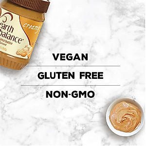 Earth Balance Peanut Butter with Flax Seed, Creamy, 16 Ounce