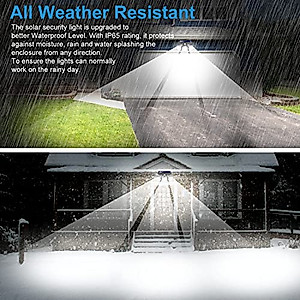 Solar Outdoor Lights, Kasonic ML5000 Motion Sensor Security LED High Brightness 7000K, IP65 Waterproof, Cordless, Flood Light for Garage Yard Garden Porch, 1 Pack