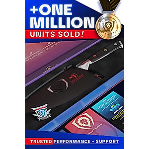 Dalstrong Shogun Elite Series Damascus Japanese AUS-10V Super Steel 67 Layers Rocker Vegetable Kitchen Knife, 7 Inches, Sheath Included