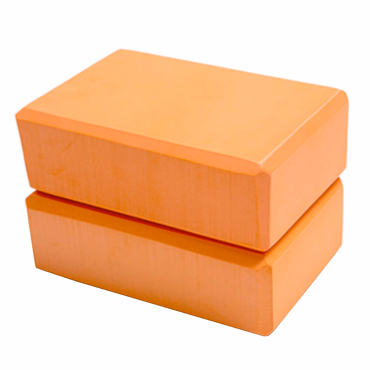 Dofover Set of 2 Yoga Blocks EVA Foam Exercise Bricks Provides Stability Balance and Support Improve Strength - 9 x 6x 3 inches (Orange)