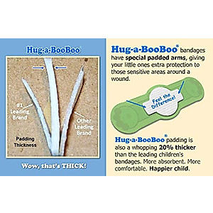 Super Fun Kids Bandages by Hug-a-BooBoo! The Amazing Animal Bandages That Hug! Children’s Favorite Stuffed Animal Designs – Hippo, Puppy, Teddy Bear & Frog! Family Pack Value Assortment -100ct Box