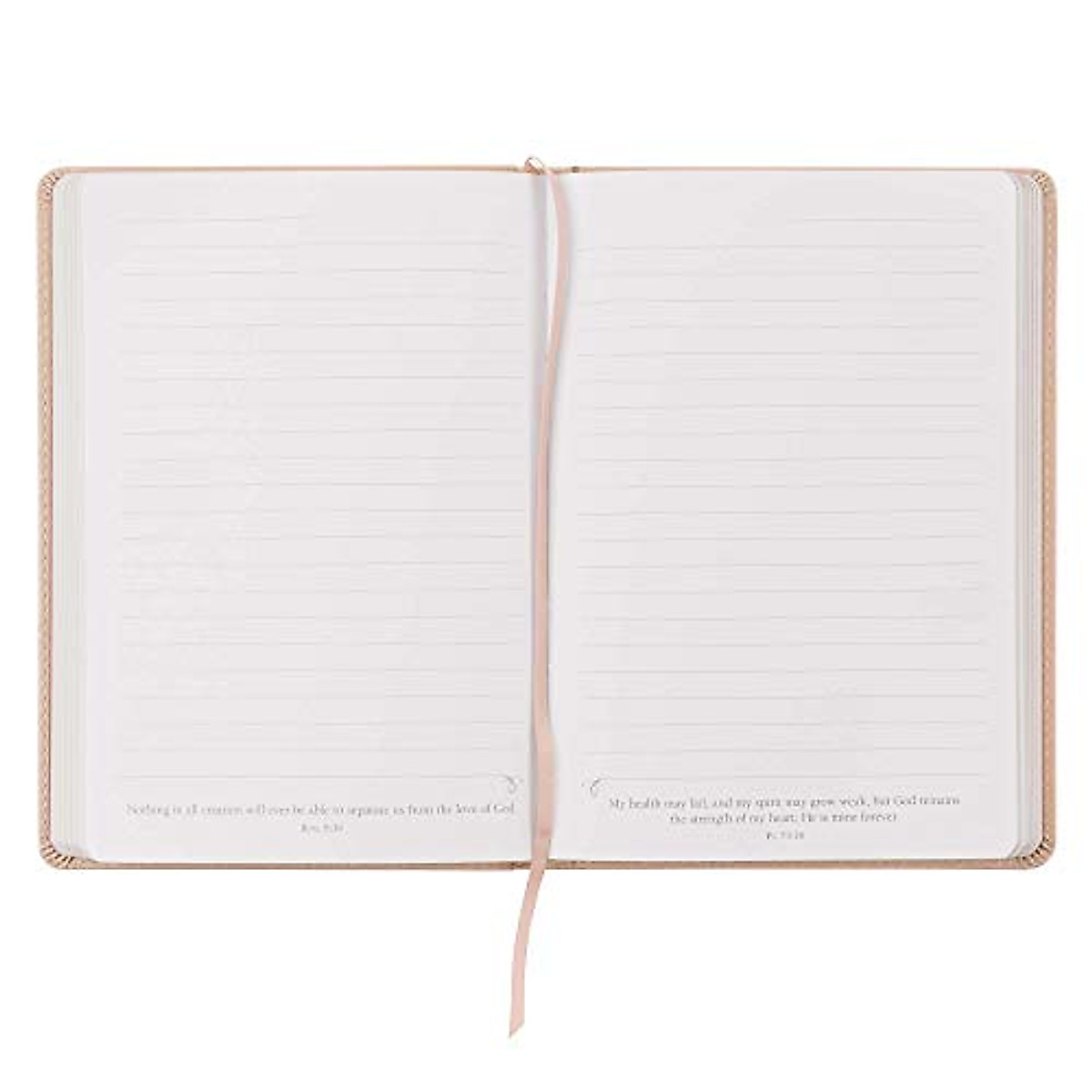 When She Speaks Proverbs 31 Woman Bible Verse Ivory Faux Leather Journal Inspirational Notebook w/Ribbon Marker and Lined Pages, 6 x 8.5 Inches