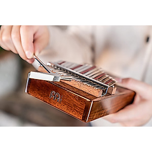 Pickup Kalimba Thumb Piano for Amplifiers, 17 Keys — Includes Tuning Hammer and Case — For Meditation, ASMR, Sound Therapy and Yoga, 2-YEAR WARRANTY
