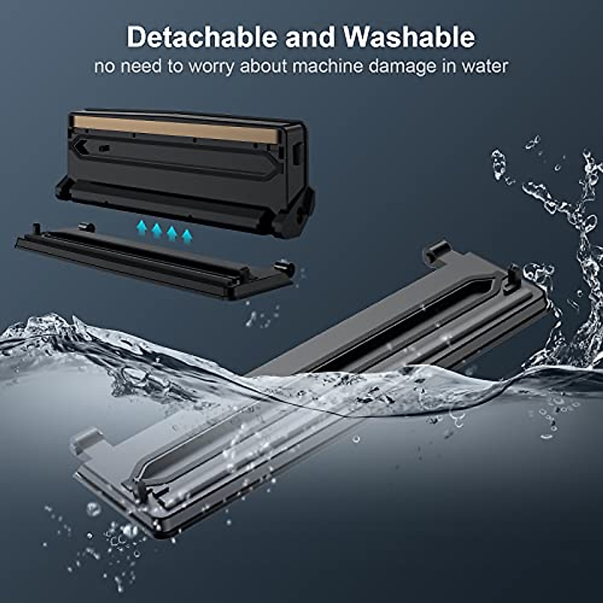 ALACRIS Vacuum Sealer Machine, 5 in 1 Automatic Food Saver with Detachable Cutter, 7mm Sealing Strip & Dual Pumps, Compact and Easy to Clean for Food Preservation (with 15 sealer bags)