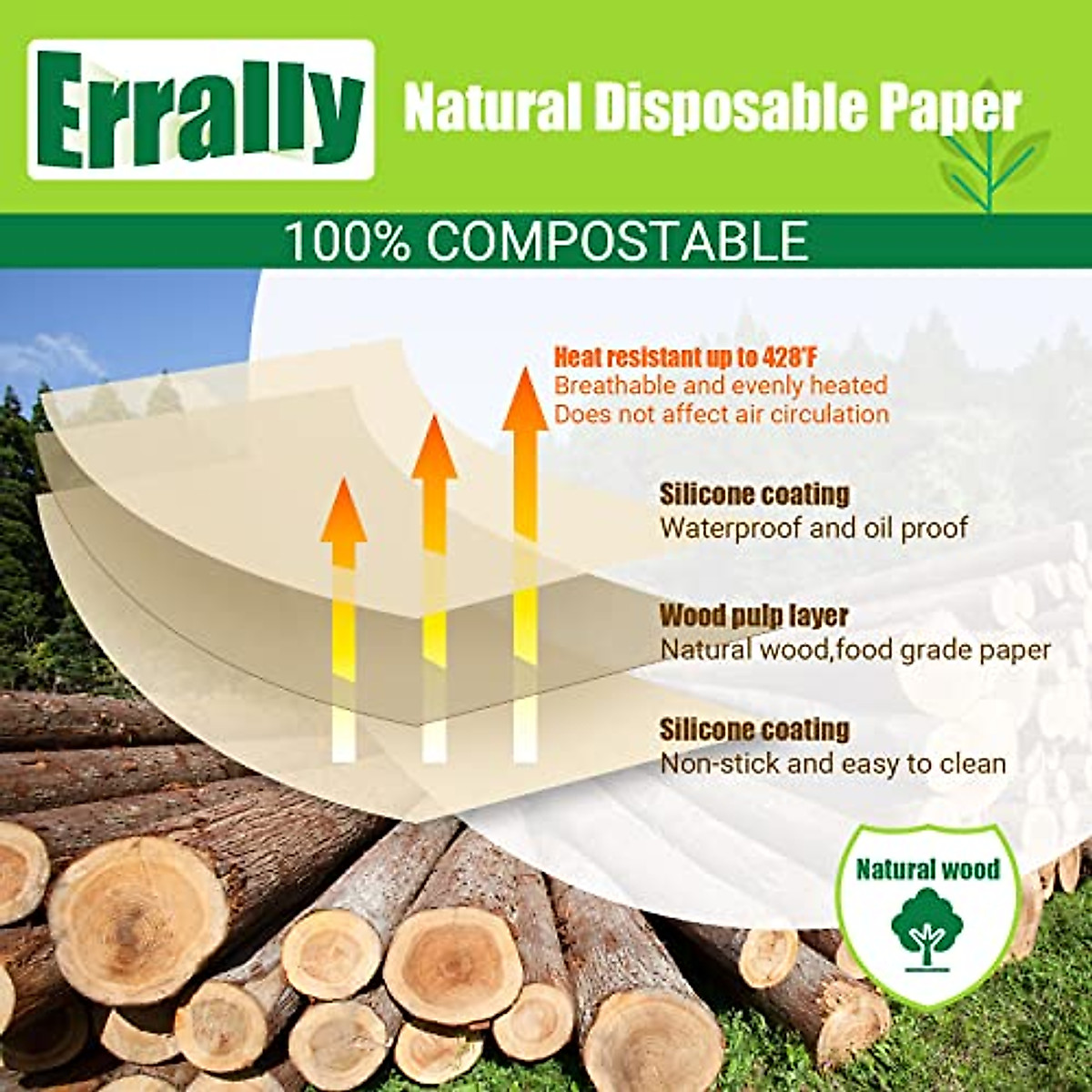 100pcs Air Fryer Disposable Paper Liner for Ninja Dual, Air Fryer Liners Rectangular Food-Grade Parchment Paper 8.6x 5.5 Inches, Ninja Dz201 Air Fryer Accessories Baking Paper(Rectangle)