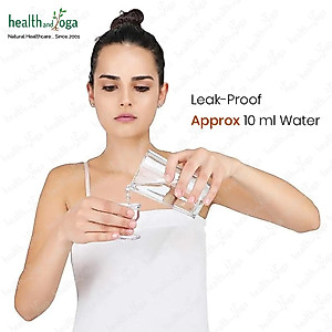 HealthAndYoga™ ChillEyes Transparent Eye Wash Cups for Effective Eye Cleansing - with Storage Container - Eye Shaped Rim, Snug Fit (2 Pcs.)