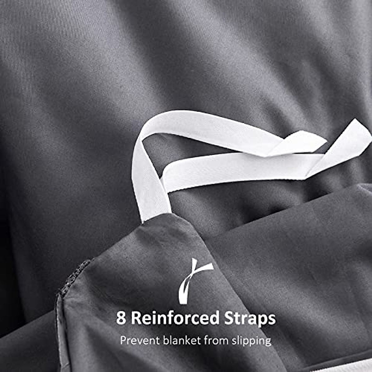 Syrinx Weighted Blanket Cover Cooling Queen Size 60"x80" Dark Grey (Comfortable and Breathable Fabric)