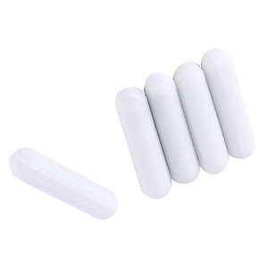 5pcs PTFE Magnetic Stir Bar Type-C Mixer Stir Bar Laboratory Stirrer Flea Laboratory Bar for Magnetic Mixer White(C7×30mm)