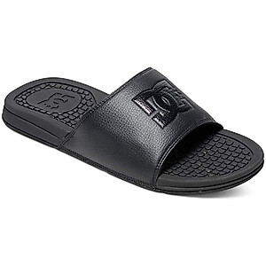 DC Men's Bolsa Slide Sandal, Black/Black/Black, 11 D US