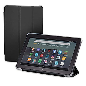 Nupro Tri-fold Standing Case for Fire HD 8 Tablet, Black (10th Gen, 2020 Release)