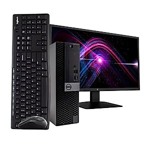 Dell Optiplex 7050 Desktop Computer PC, Intel Quad-Core i5, 2TB HDD Storage, 16GB DDR4 RAM, Windows 10 Pro, DVD, WiFi, New 24in Monitor, Wireless Keyboard and Mouse (Renewed)