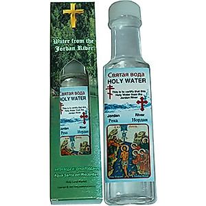 Holy Land Market Authentic Jordan River Baptism of Our Lord Water in Decorative Box (Bottle with Carton)