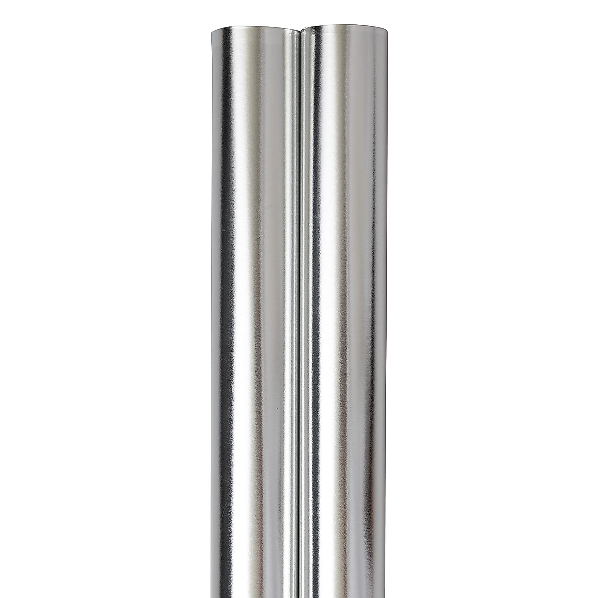 JAM PAPER Gift Wrap - Metallic Wrapping Paper - 50 Sq Ft - Silver Foil - 2 Rolls/Pack