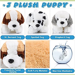 Skylety 7.87 Inches Plush Dog Plush Puppy Dog Stuffed Animal Soft Plush Dog Pillow Toy Fluffy Puppy Set for Girls Kids Dog Theme Party Favor Birthday Baby Room Home Decoration