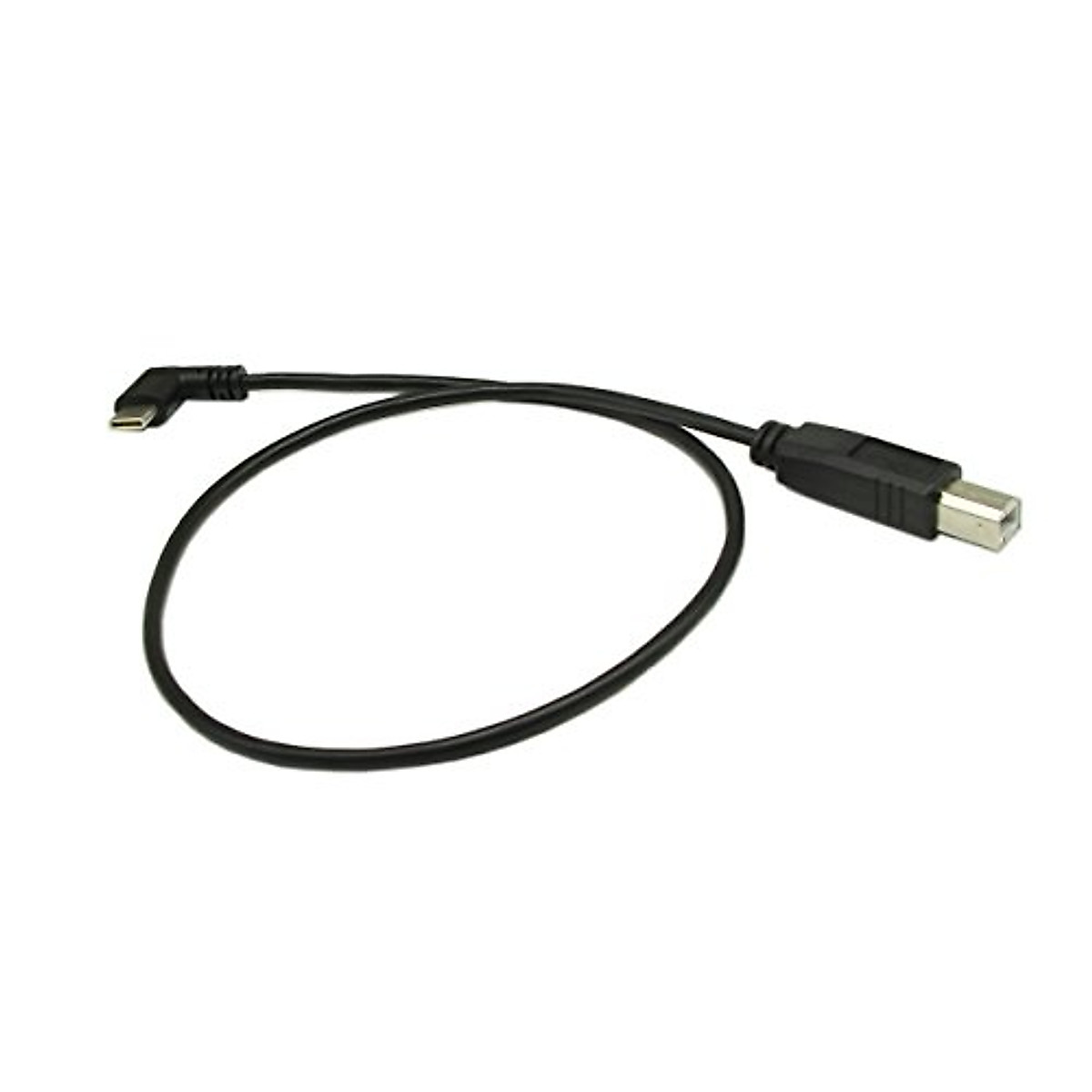 Type C Printer Cable, zdyCGTime 90 Degree Right Angle USB 2.0 Type C (USB-C) to Type B (USB-B) Printer Scanner Cable -18Inchs