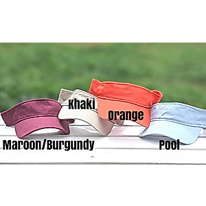 Distinct Headwear Women's Custom Color Personalized Embroidered Pickleball Visor, Embroidered Handmade Adjustable, Cute Gift Present Clothing Hat Heart, Player Wife Team Friend Sister