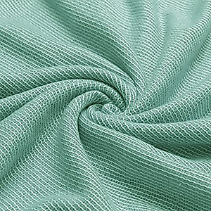 Shalala Green Throw Blanket for Couch - Knit Green Blanket with Fringe- Cozy Lightweight Decorative Throw for Bed Sofa and Living Room 50 x 60 inches