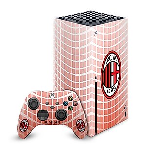 Head Case Designs Officially Licensed AC Milan Away 2020/21 Crest Kit Vinyl Sticker Gaming Skin Decal Cover Compatible with Xbox Series X Console and Controller Bundle