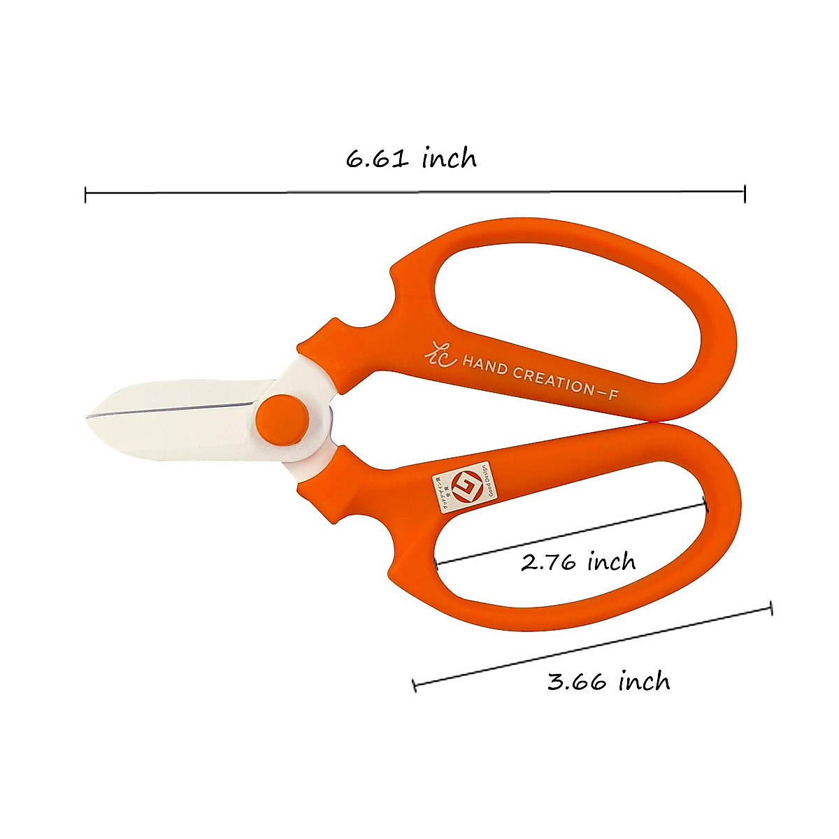 Sakagen Flower Scissors Hand Creation F-170 (Orange, 170mm)