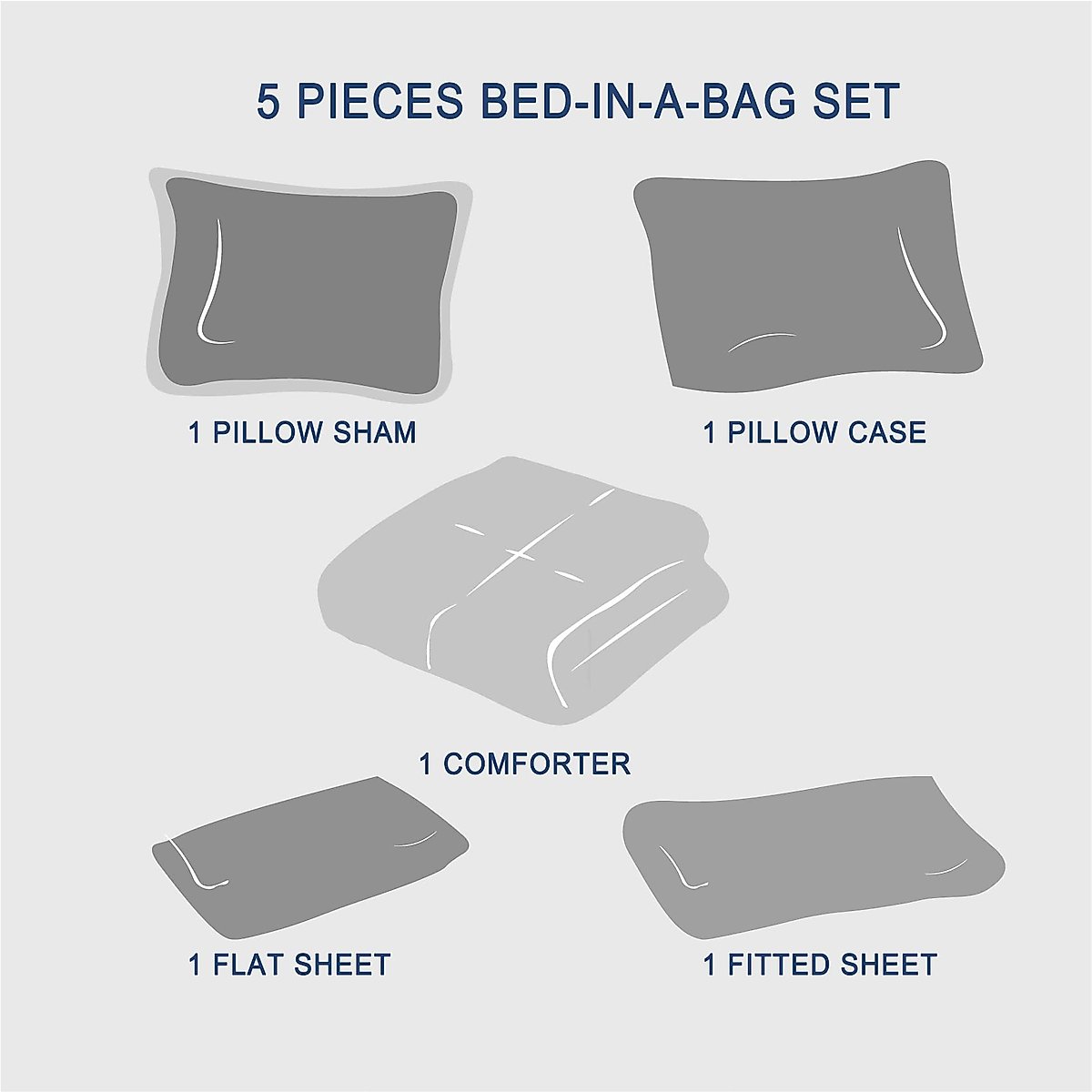 Anluoer Twin Comforter Set, Pink Tufted Bed in a Bag 5 Pieces with comforters and Sheets, All Season Bedding Sets with 1 Comforter, 1 PillowShams, 1 Pillowcases, 1 Flat Sheet, 1 Fitted Sheet