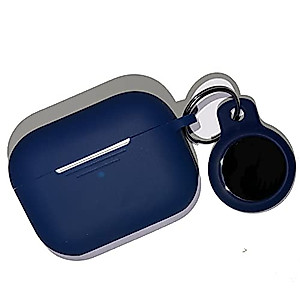 Wireless Headphones Case Compatible with Apple Airpods Pro and Apple Airtags, Navy Blue