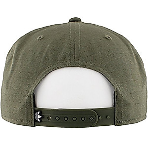 adidas Originals mens Plus Flatbrim Structured Men s originals trefoil chain snapback cap, Olive Cargo Ripstop, One Size US