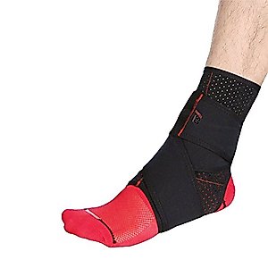 CSX Ankle Wrap, Adjustable Compression Support Strap, Sport Performance, Medium