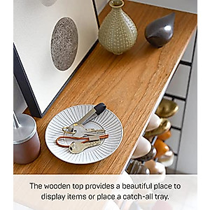 Yamazaki Home 6 Tier Wood Top Steel | Shoe Rack, One Size, Black