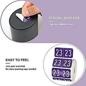 500 Pieces 2023 Year Stickers File Folder Year Labels Rectangle Coded Colored Year Stickers Self Adhesive Year Labels End Tab File Folders Office Supplies, 1 Roll (Purple, 1'' x 1/2")