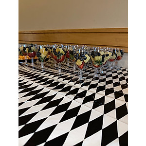 3pcs Black White Checkered Tablecloths, Rectangle Plastic Gingham Table Cover 54x108in for Halloween Harlequin Collection Wonderland Party Tea Party Supplies for Camping Picnic Wedding Birthday Party