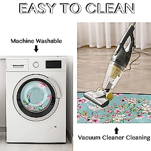 Red Heads Crane Kitchen Mat 2 PCS Waterproof Non-Slip Ergonomic Comfort Mat Anti Fatigue Kitchen Rug for Kitchen Floor Home Office Sink 47"X17"+29"X17" Inch