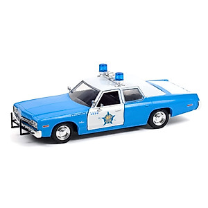 Greenlight 1974 Dodge Monaco Blue and White CPD Chicago Police Department (Illinois) Hot Pursuit Series 1/24 Diecast Model Car