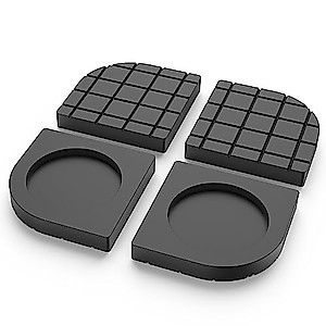 SEISSO Anti Vibration Pads, Washer & Dryer Shock and Noise Cancelling Washing Machine Foot Pads, Washing Machine Stabilizer Support Provent Laundry Shaking Skidding, Washer Vibration Pads-Round