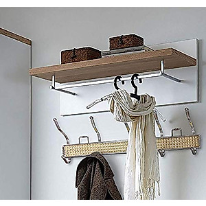 Hook Rack Wall Mounted Hook for Coats, Jackets, Towels,Purses and More. 5 Double Hooks Elegant Chrome and Gold Gold Square Bling Diamonds