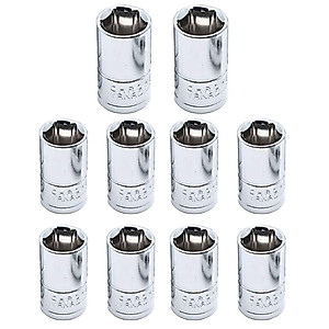 Dahszhi Shallow Socket 1/4 Inch Drive 10mm 6 Point -10pcs