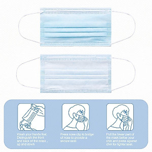 Litepak 2,000 Disposable Face Masks - Breathable Face Mask for Home, Office