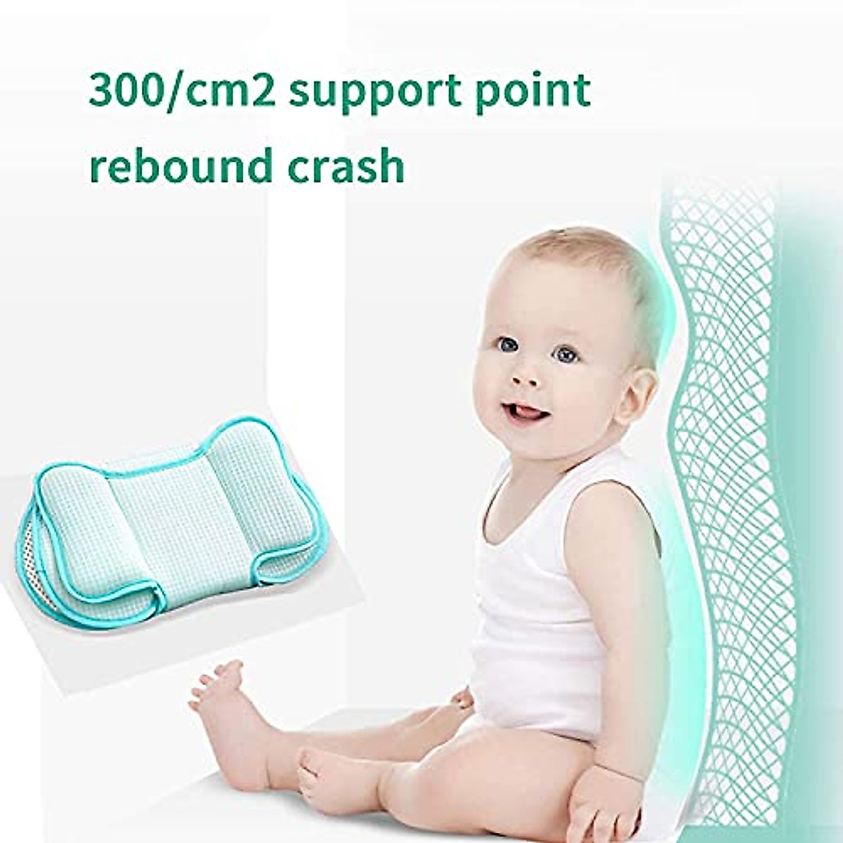 Universal Baby Stroller Liner 3D Mesh Cool Seat Pad Mat Breathable Pram Pushchair Car Seat Cushion Insert Thicken Sponged Baby Body Support Cushion Pad Mattress for Stroller, Baby Chair & Car Seat