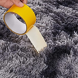 YOBATH Large Area Rugs 8x10 Feet for Living Room, Big Fluffy Shag Rug for Bedroom, Soft Fuzzy Shaggy Carpet Rugs for Kids Girls Boys Playroom Nursery Dorm Room Decor, Tie-Dyed Dark Grey