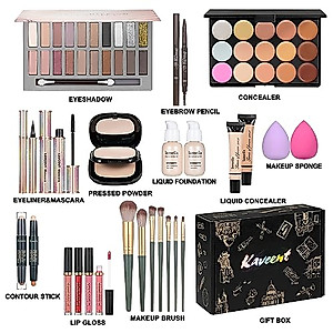 Makeup Kit Makeup Kit for Women Full Kit Makeup Sets for Teens Girls Makeup Gift Set for Women 20 Color Eyeshadow Palette Lip Gloss Foundation Concealer Makeup Powder